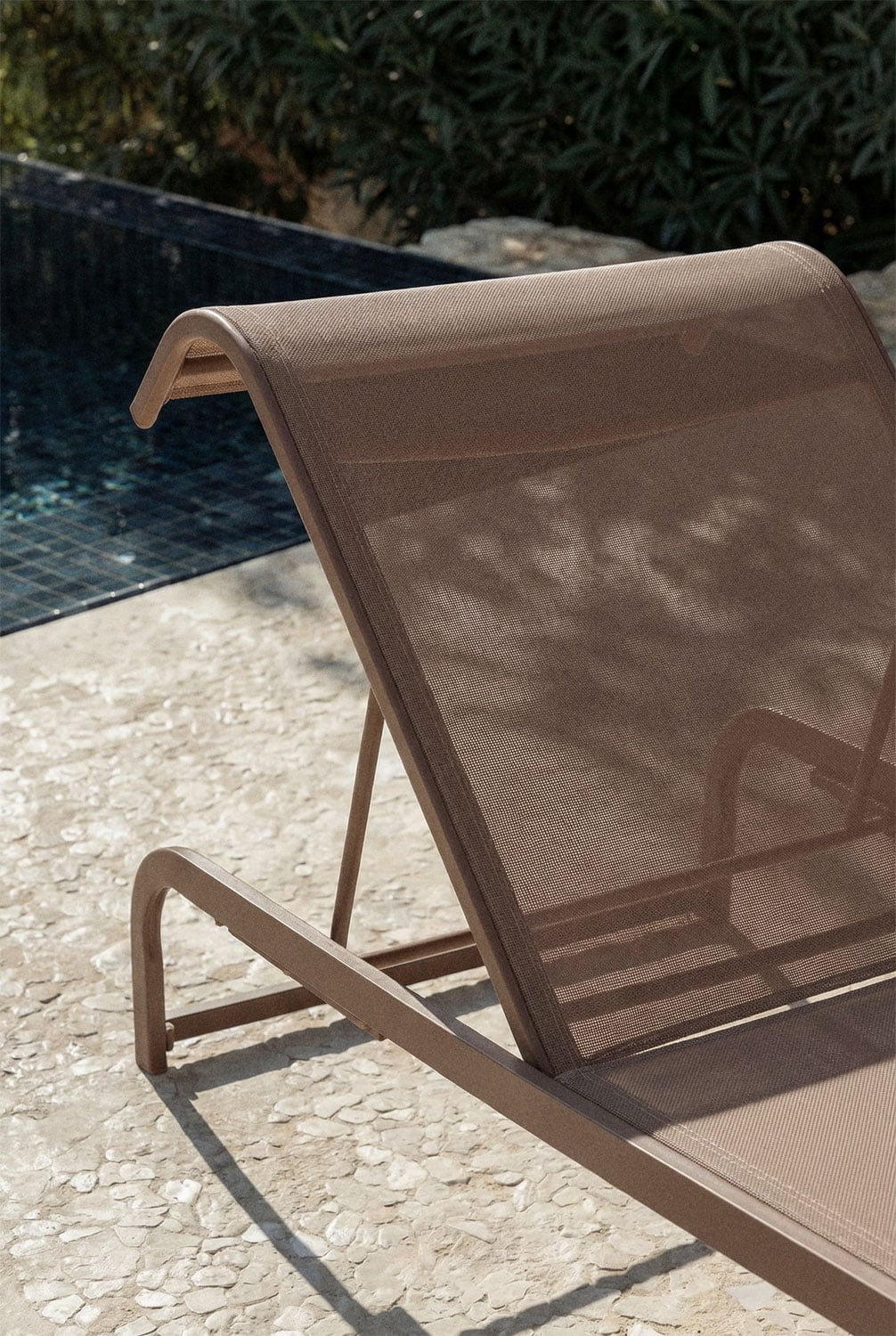 Marietta steel reclining sun lounger - SKLUM