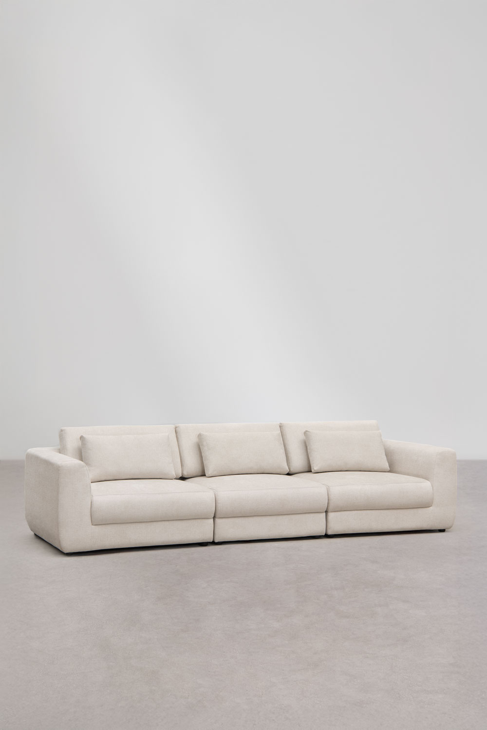 3-piece modular sofa with adjustable headrest in Cataline chenille - SKLUM