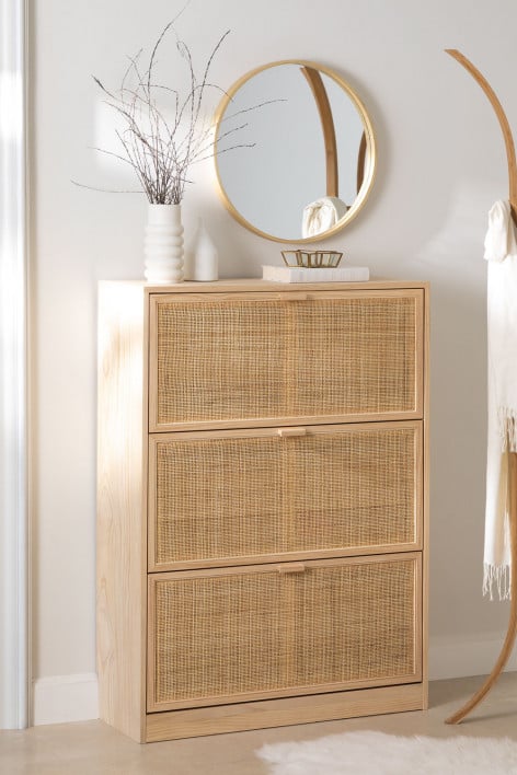 Comò in rattan e legno Reyna - SKLUM