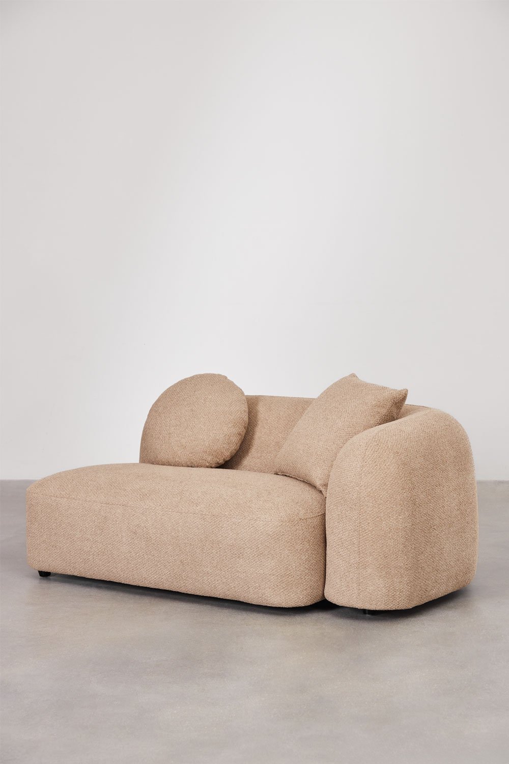 Sofa modulare con chaise longue sinistra a 2 pezzi in ciniglia Coco