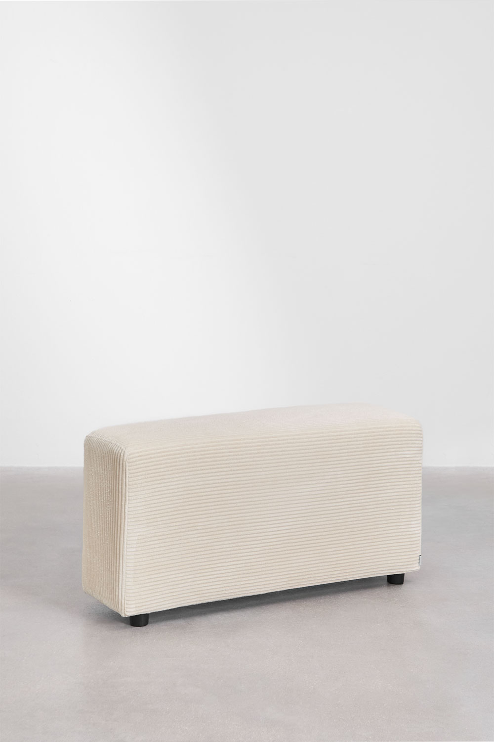 Divano modulare angolare sinistro a 2 pezzi con bracciolo basso e pouf ...