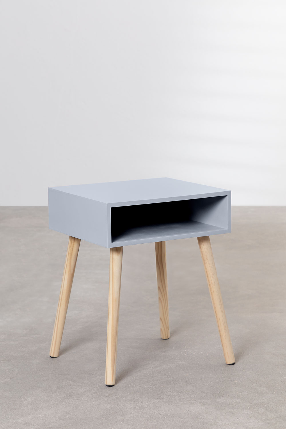 Confezione da 2 comodini rettangolari 40x35 cm in legno Zente - SKLUM