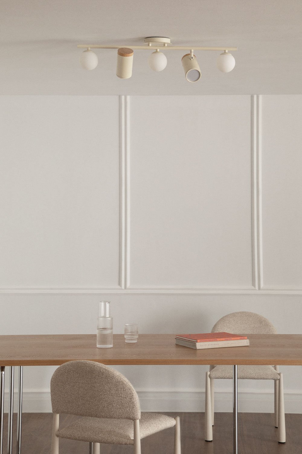 Lampada da soffitto orientabile con 5 punti luce in ferro Amaranto - SKLUM