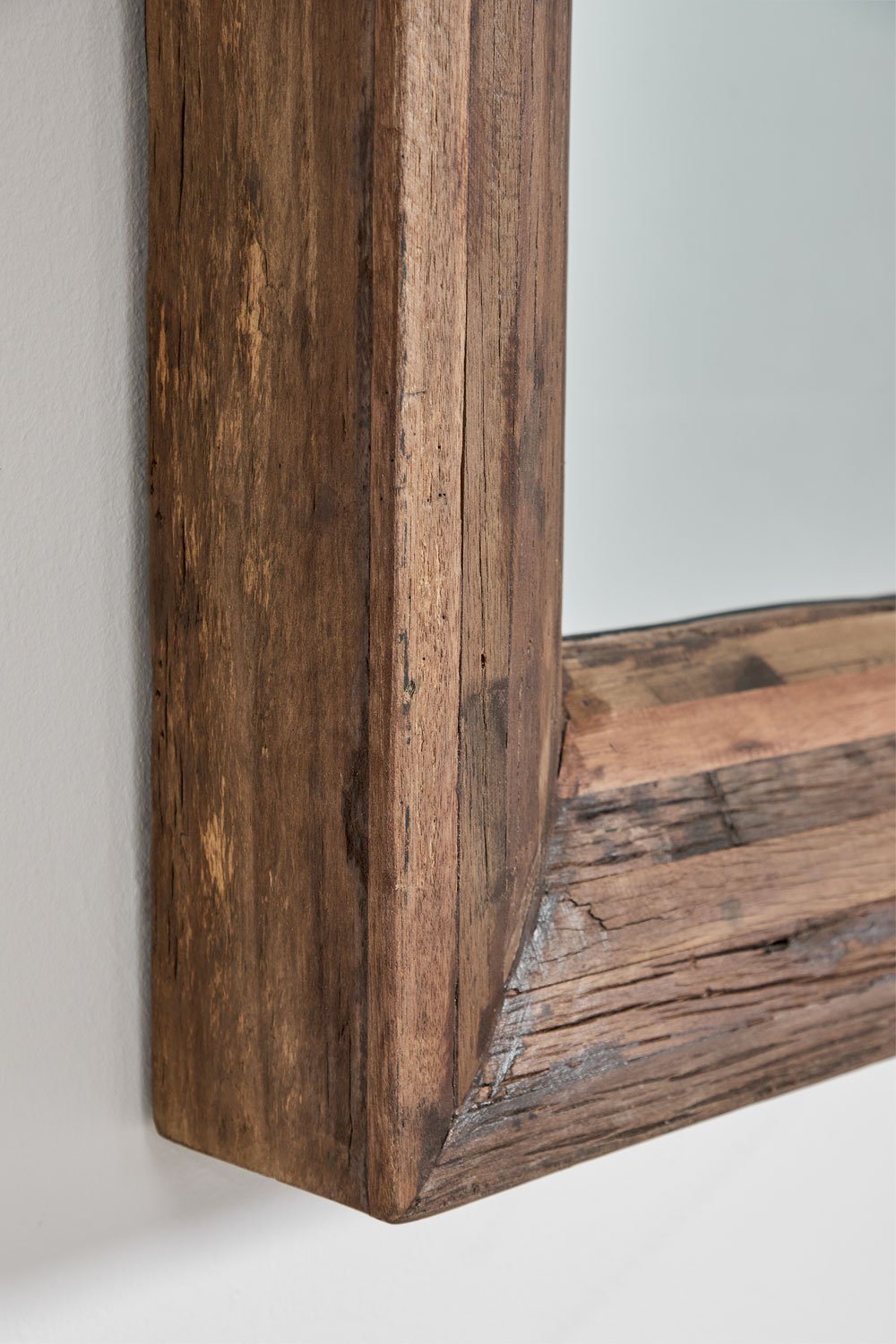 Specchio da parete rettangolare in legno riciclato Juvira - SKLUM