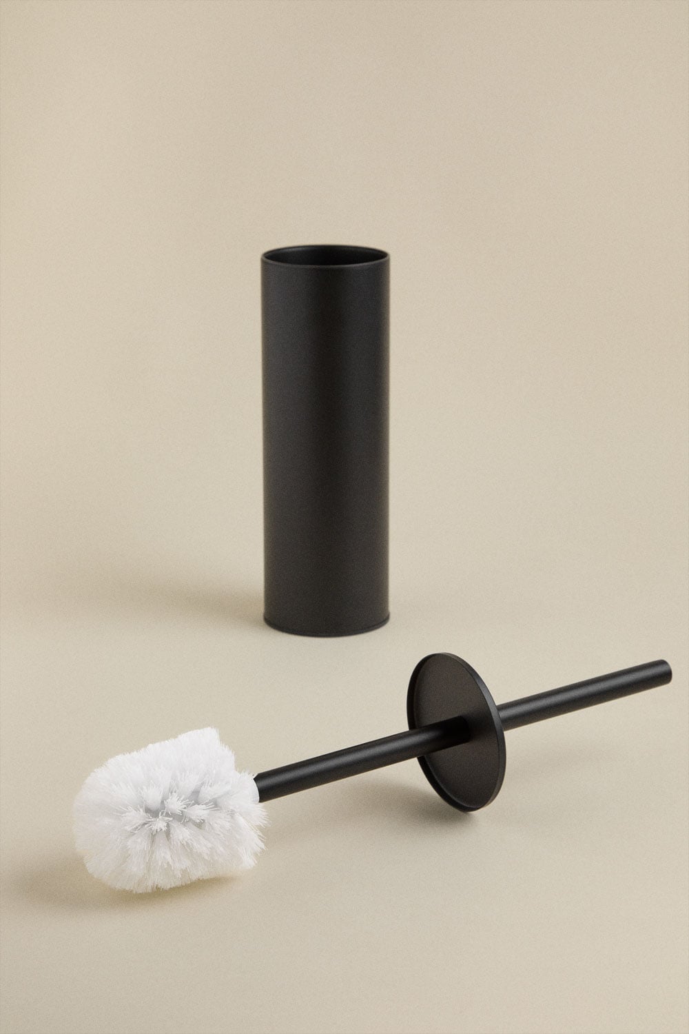 Scopino per WC in acciaio inox nero opaco Albox - SKLUM