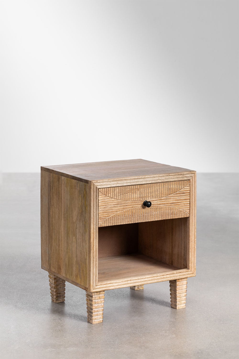 Set di 2 comodini rettangolari 45x40 cm in legno di mango Marani - SKLUM