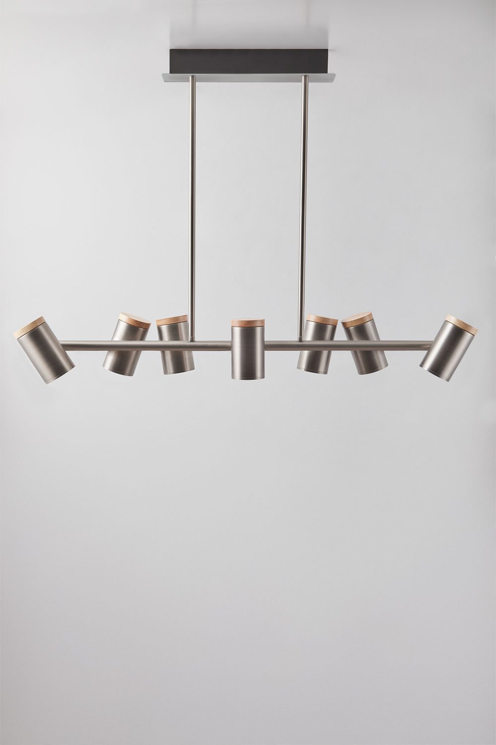 Lampada da soffitto orientabile con 7 punti luce in ferro Amaranto - SKLUM