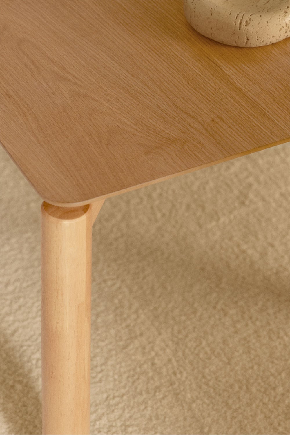 Tavolino rettangolare 120x60 cm in MDF con impiallacciatura in rovere ...
