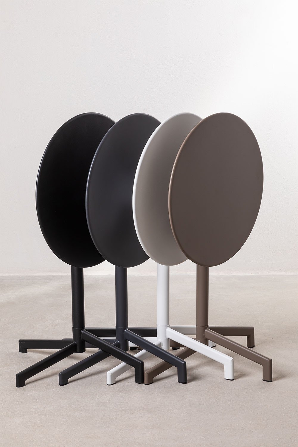 Tavolo da bar rotondo Ø60 cm pieghevole e convertibile in 2 altezze in ...