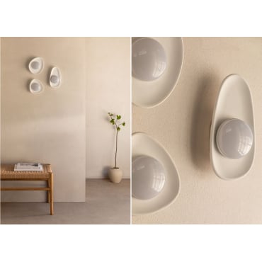 Set van 3 Givert gips LED-wandlampen - SKLUM