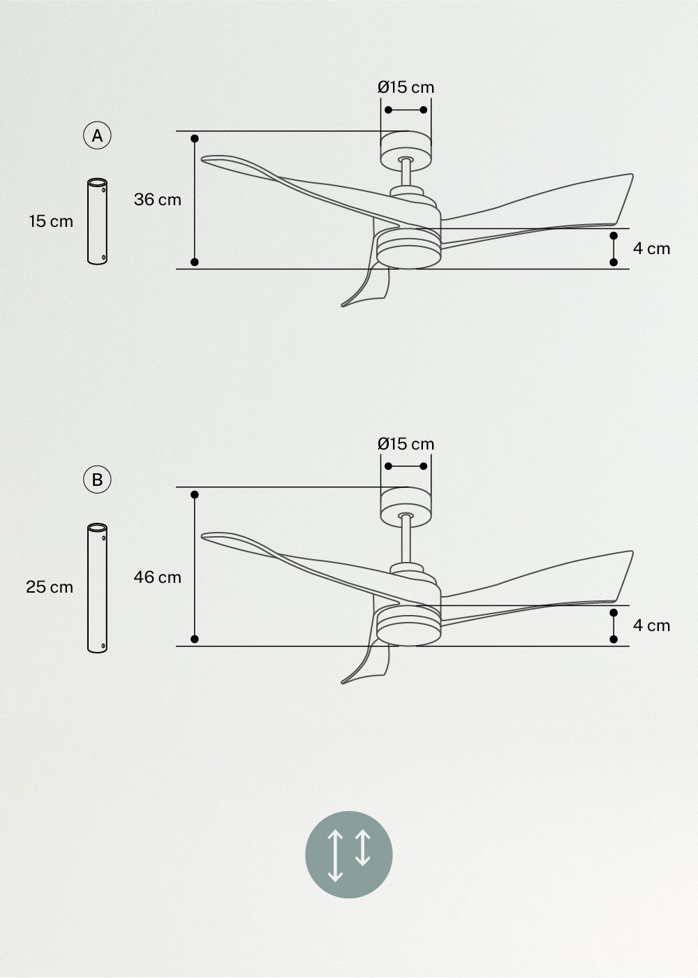 CREATE - WIND CURVE - Plafondventilator 40W silent Ø132 cm 100% hout ...