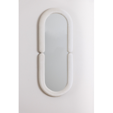 Ovale fluwelen wandspiegel (60x160 cm) Santes - SKLUM
