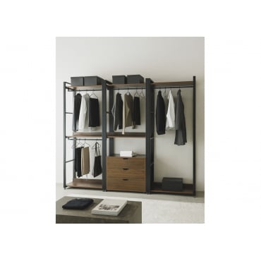 Open modulair kast van 3 delen met lades van staal en hout Ariaster - SKLUM