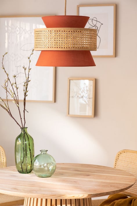 Plafondlamp in rotan Satu - SKLUM