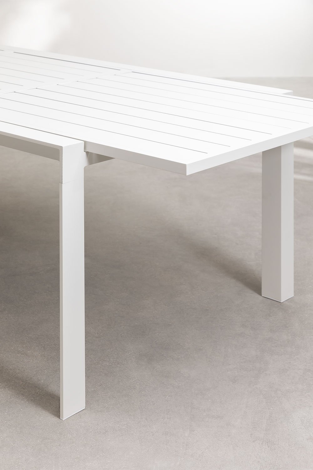 Rechthoekige tuintafel 180-240x100 cm uitschuifbaar in aluminium Starmi ...