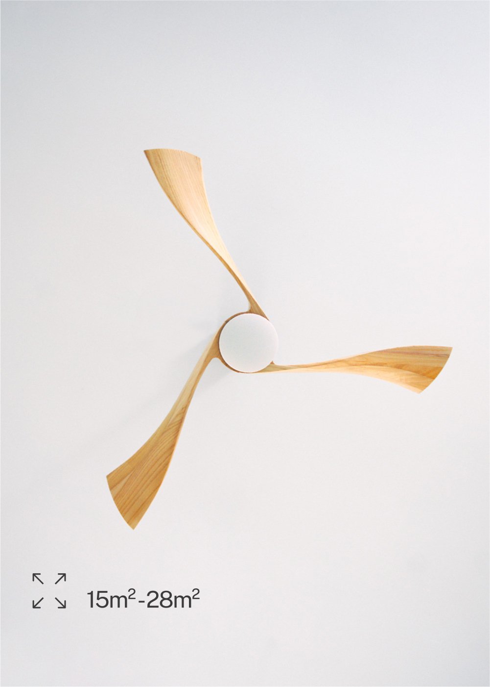 CREATE - WIND CURVE - Plafondventilator 40W silent Ø132 cm 100% hout ...