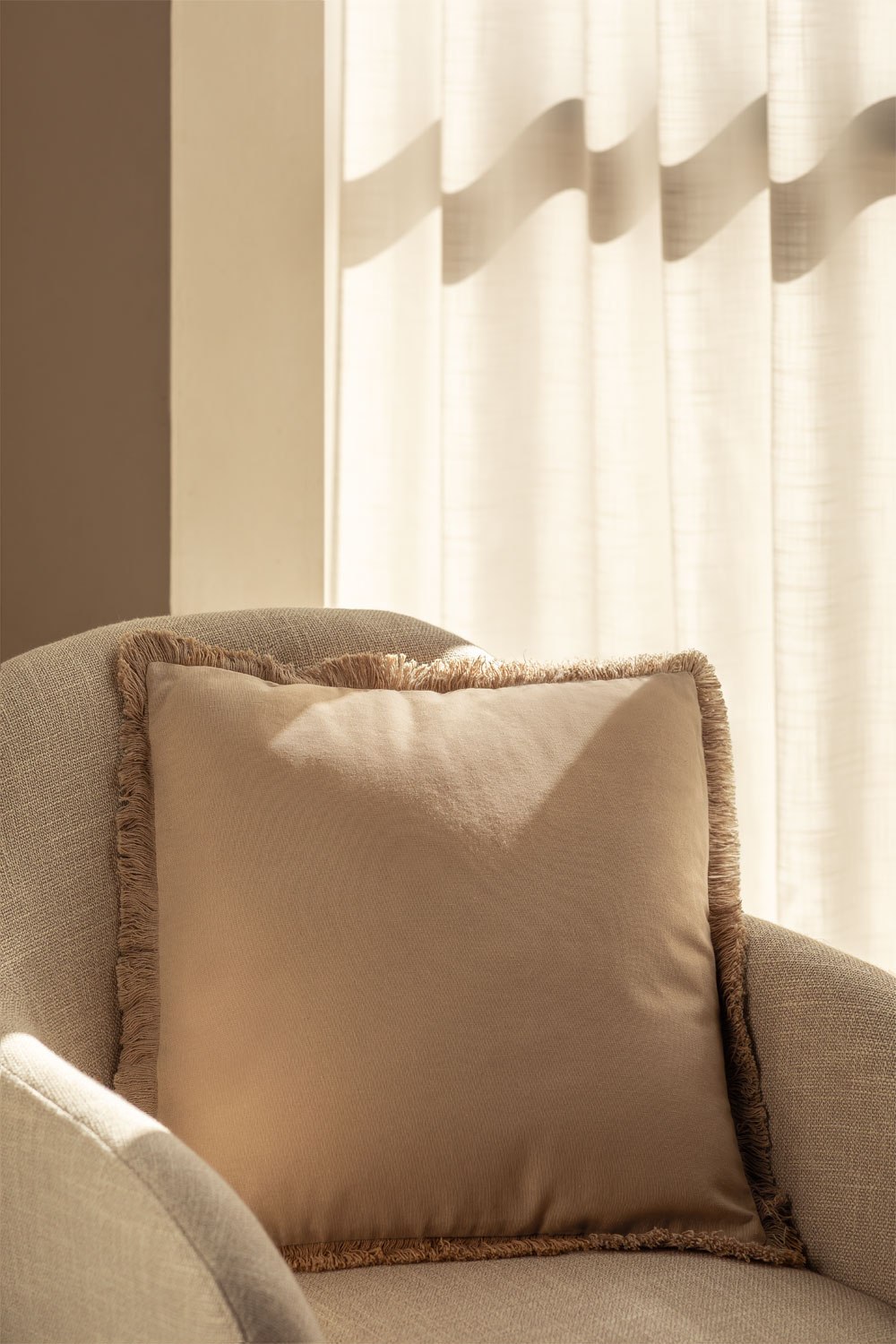 Vierkant katoenen kussen (40x40 cm) Brigui - SKLUM