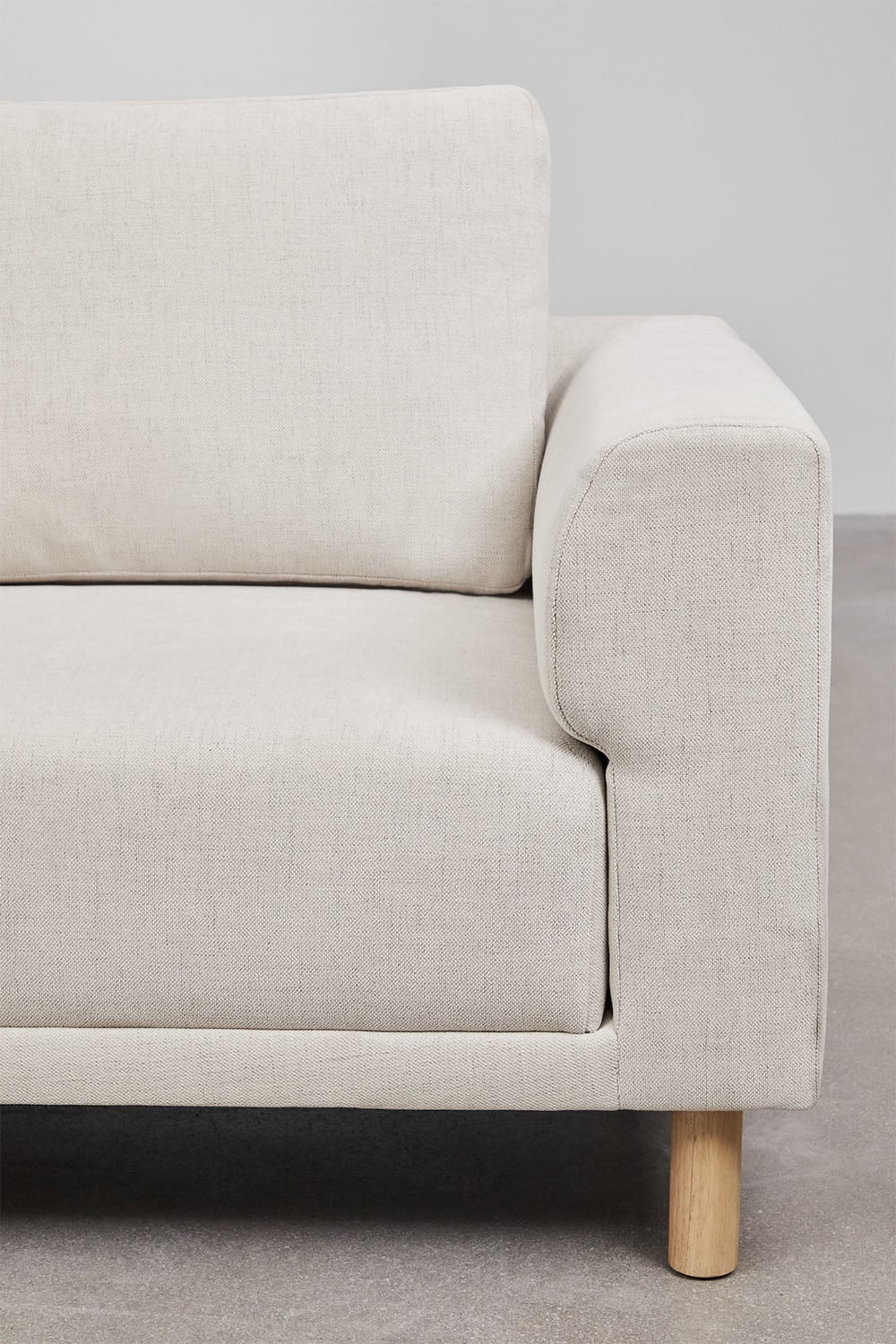3-zits chaise longue bank van Caspian stof - SKLUM