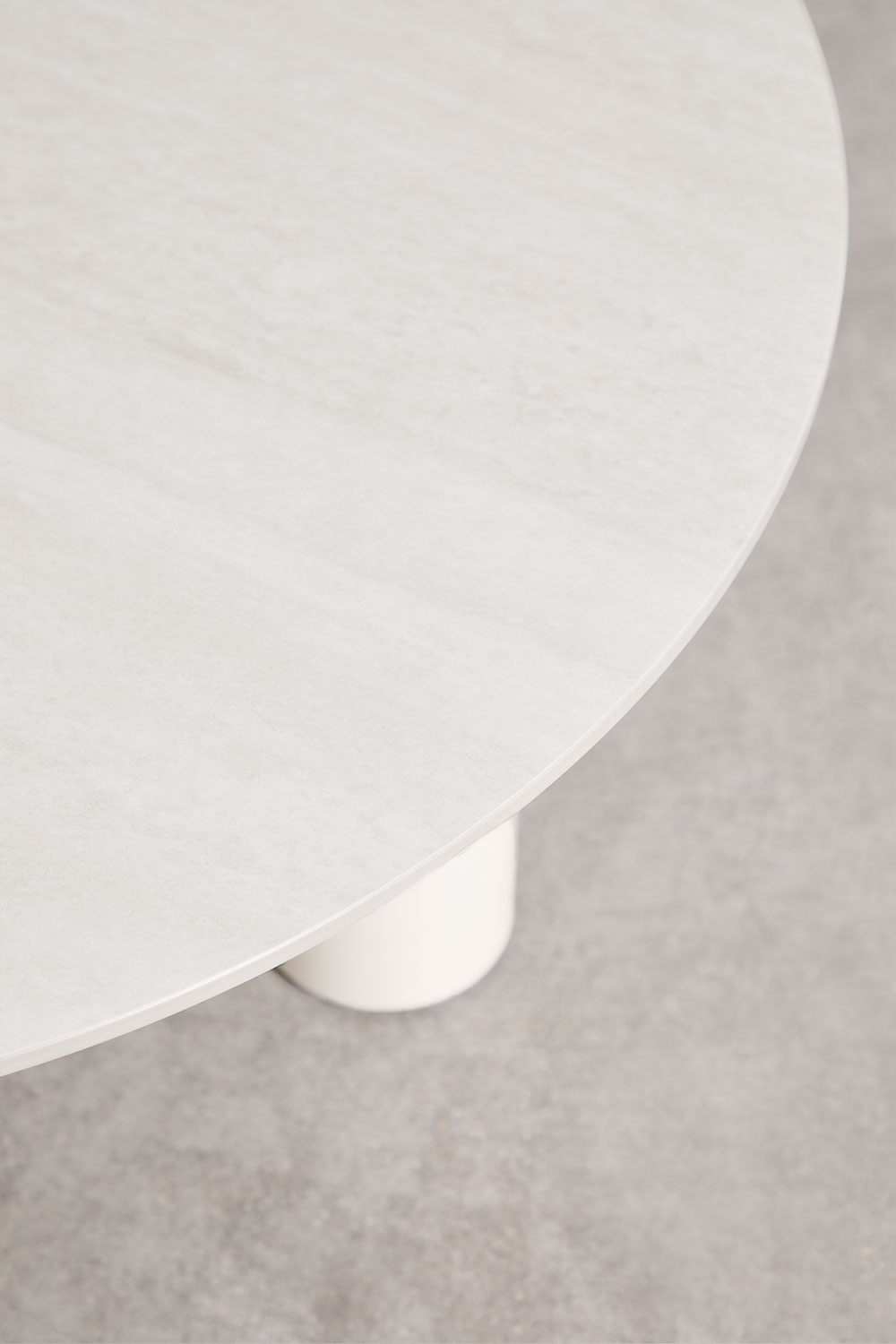 Ronde tuintafel Ø80 cm in gesinterde steen en aluminium Umeko - SKLUM