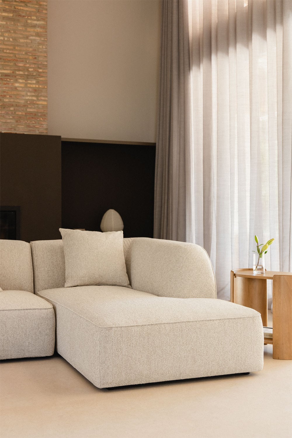 Rechter chaise longue voor Cardea gestoffeerde modulaire bank - SKLUM