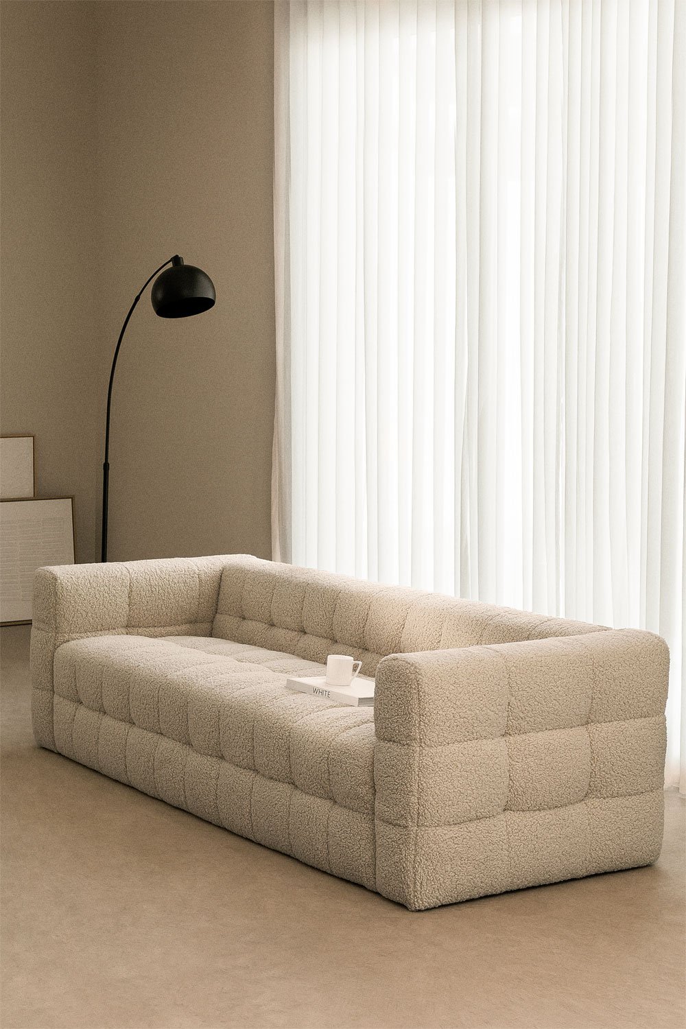 Harriet 4-zits schapenvachtbank - SKLUM