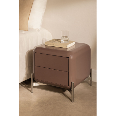 Stolik nocny 45x45 cm z MDF Alazne - SKLUM