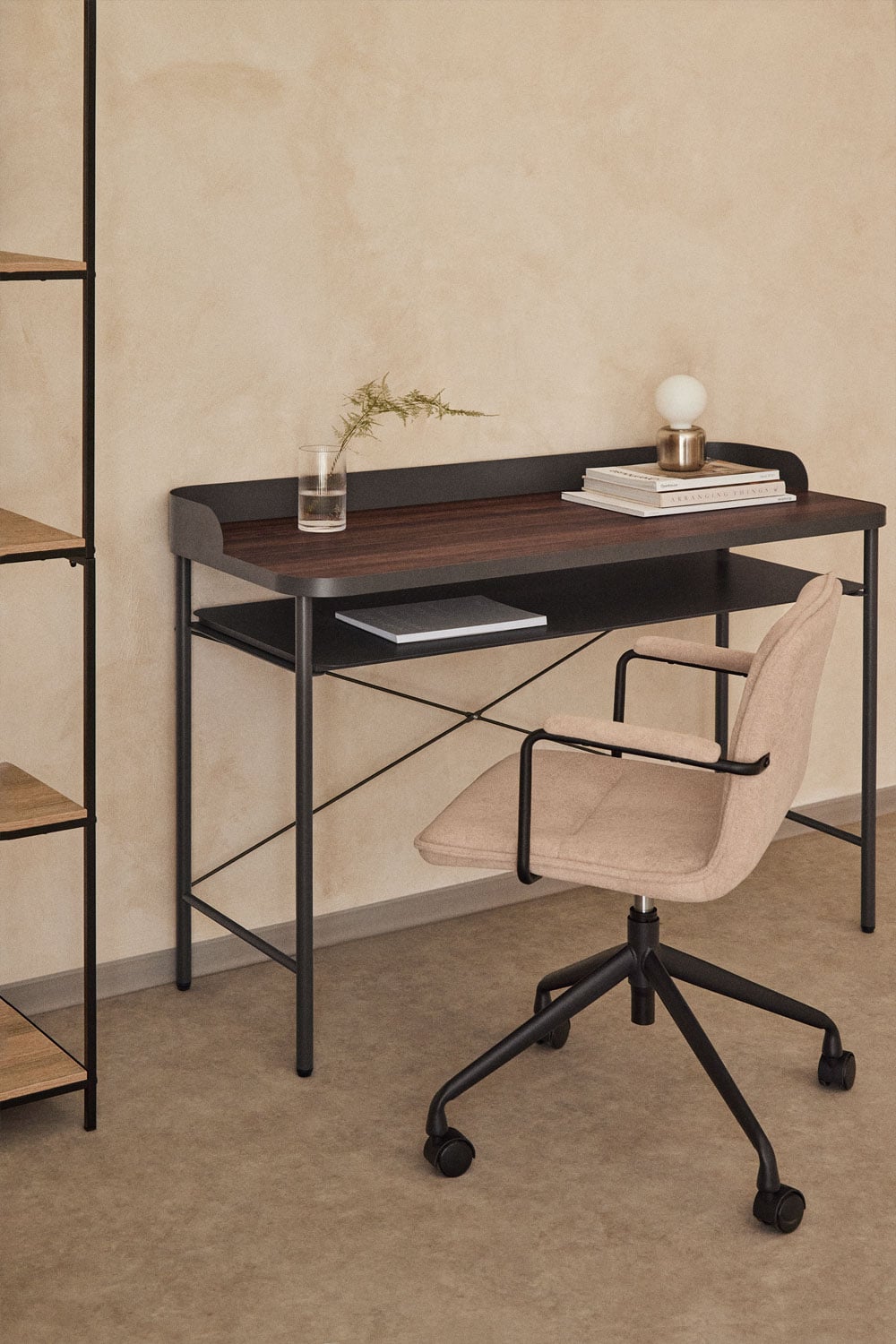 Biurko 120x50 Cm Ze Stali I MDF Kerobert SKLUM biurko-120x50-cm-ze-stali-i-mdf-kerobert-sklum
