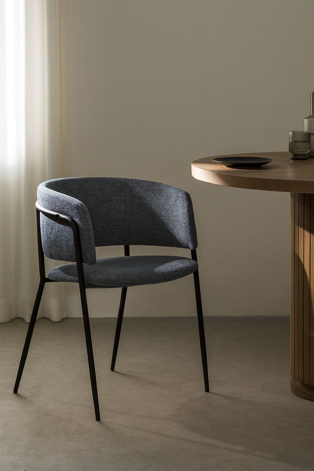 Zestaw 2 krzeseł tapicerowanych Nalon - SKLUM