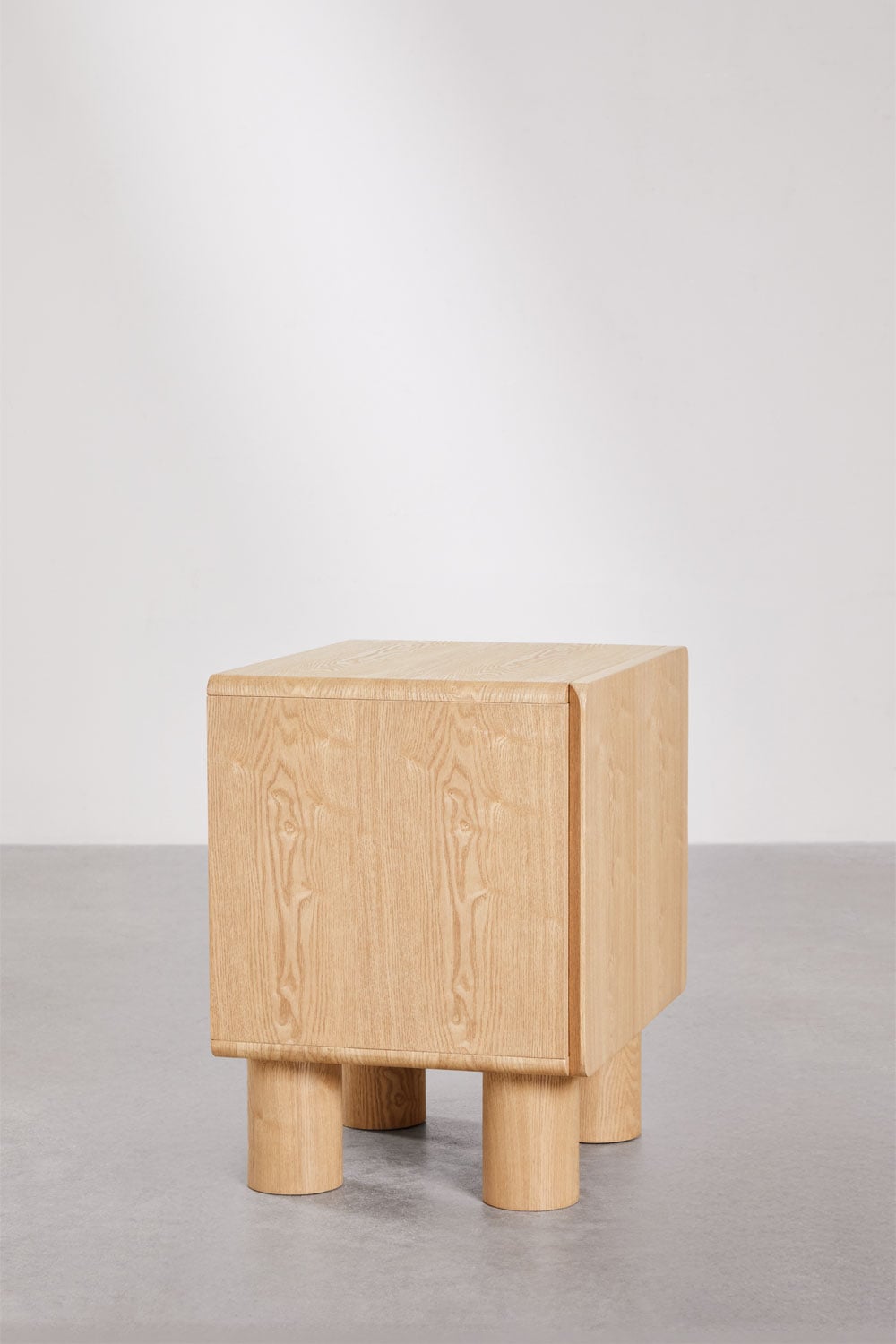 Szafka nocna prostokątna 50x40 cm z MDF i forniru Gumeri - SKLUM