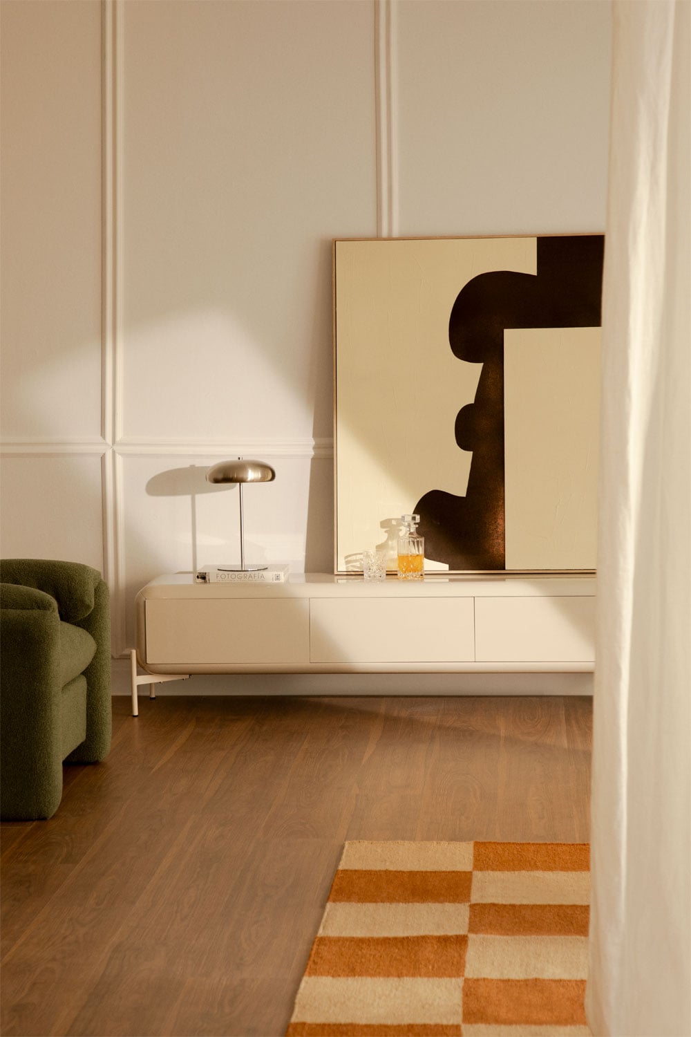 Meble RTV 180x40 cm z płyty MDF Alazne - SKLUM