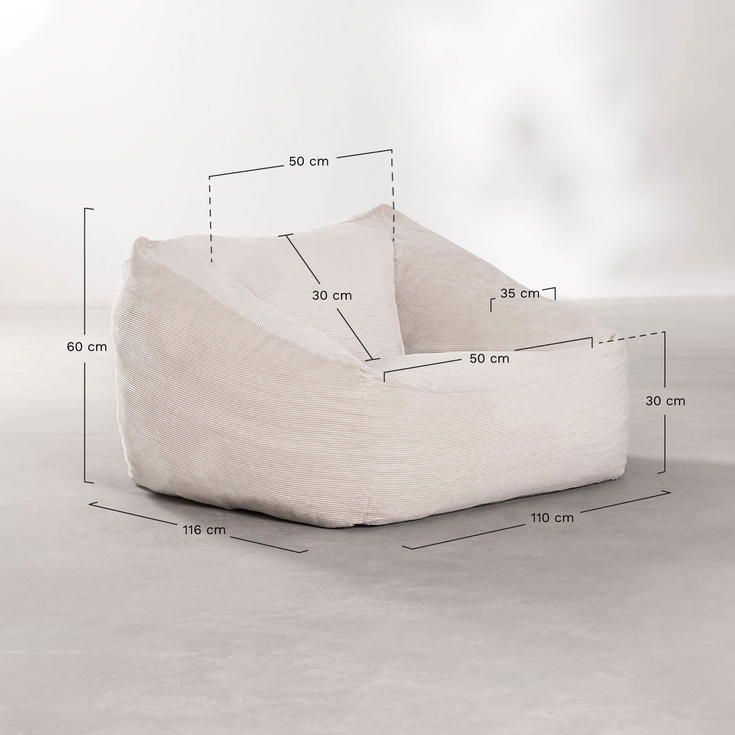 Puff Cadeira em Veludo Thiago - SKLUM