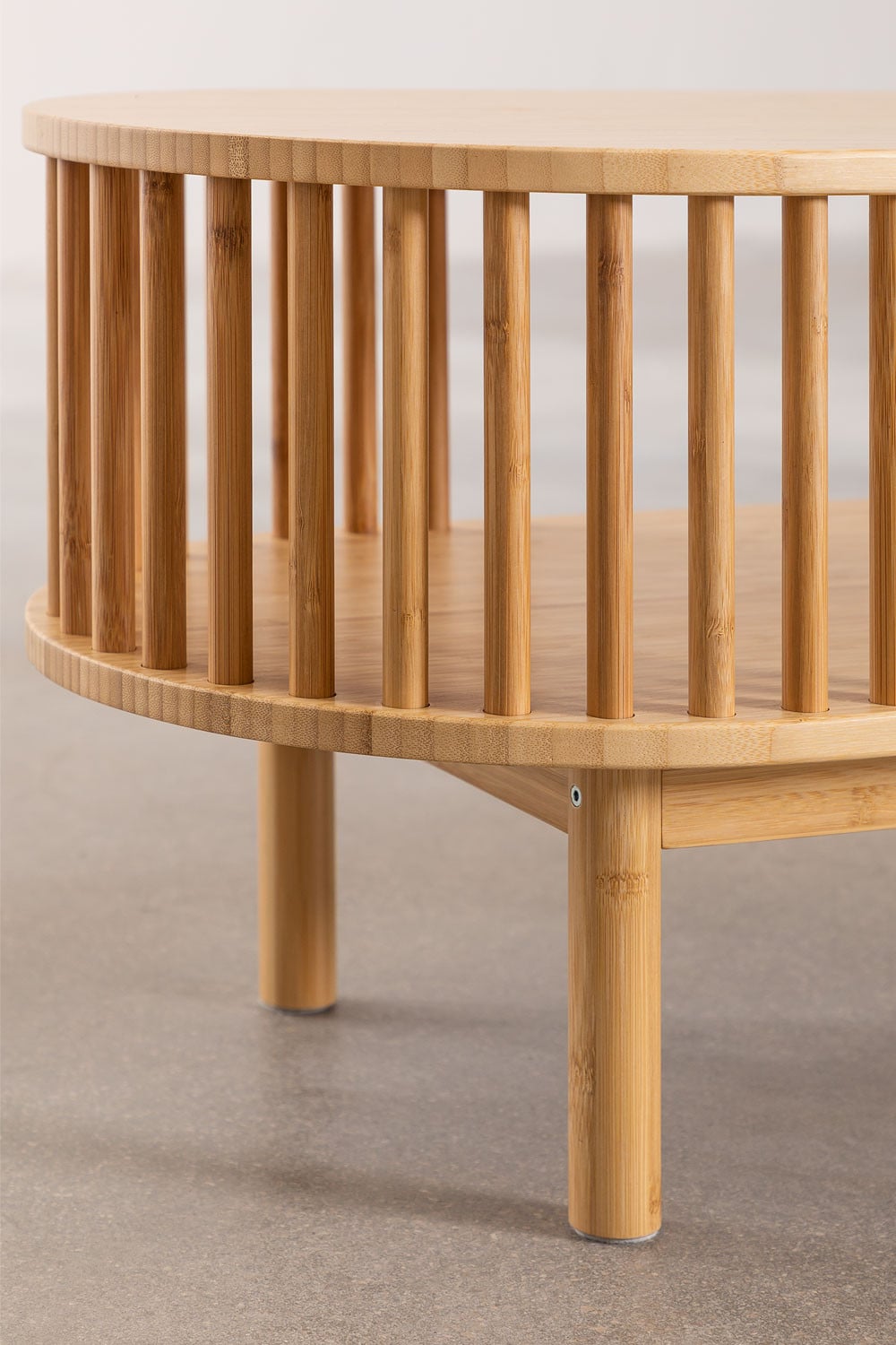 Mesa de centro oval 120x40 cm em bambu Connery - SKLUM