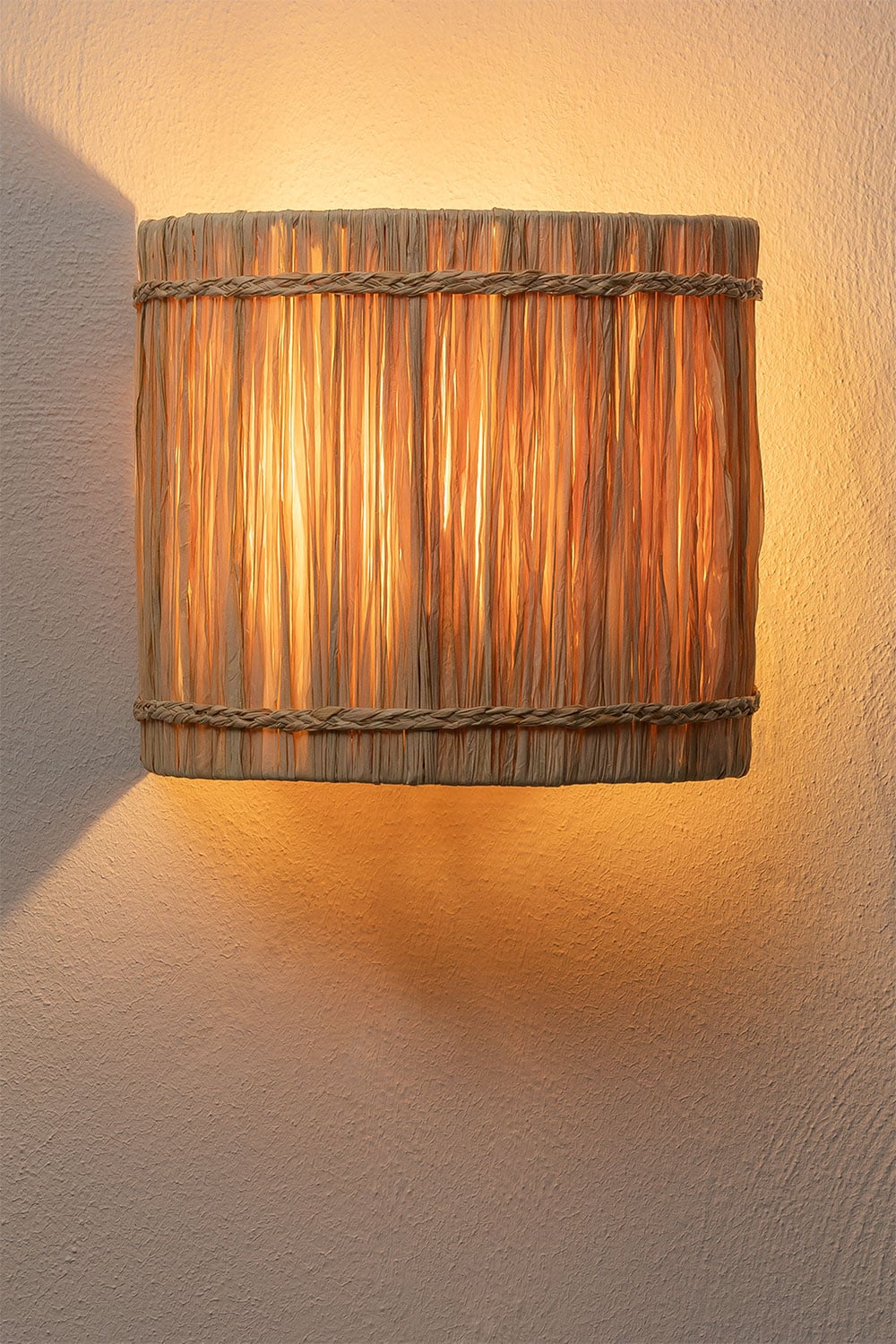 Aplique de parede em fibra natural Girul - SKLUM