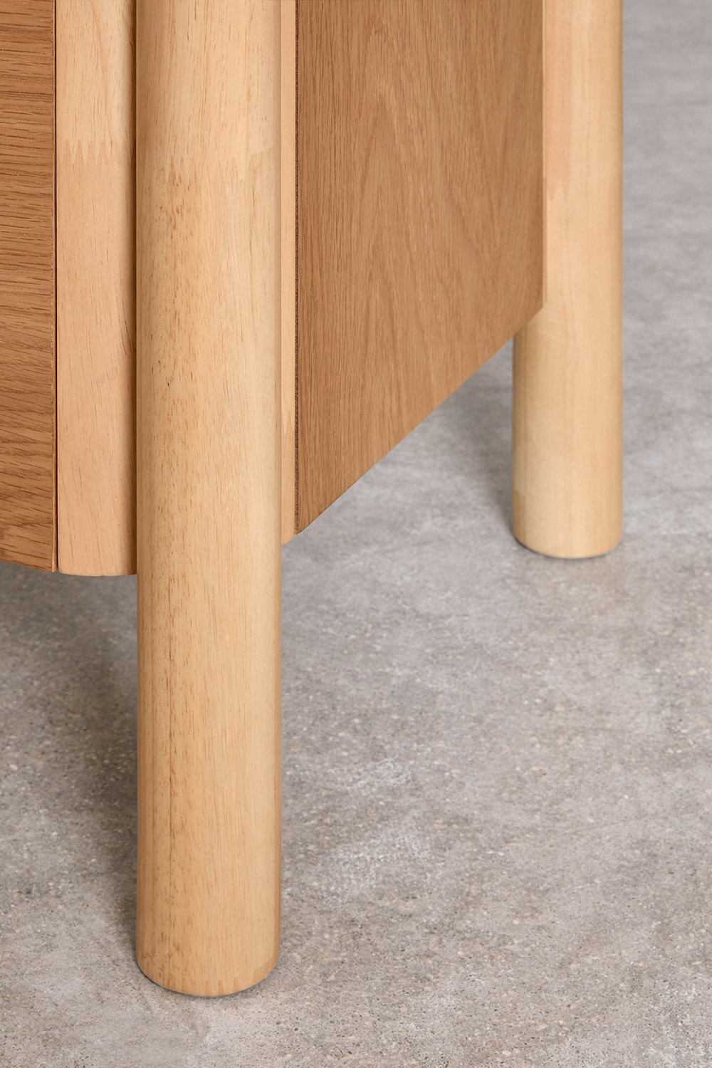 Aparador retangular 145x45 cm em MDF com folheado de carvalho Munden ...