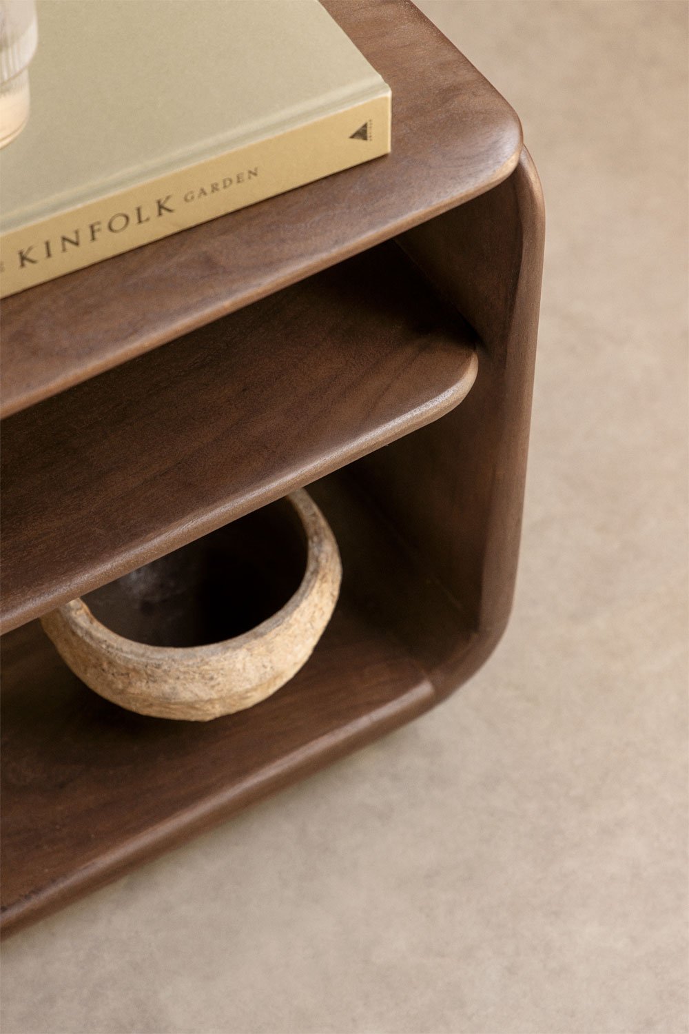 Mesa lateral retangular 40x30 cm em madeira Tinsley - SKLUM