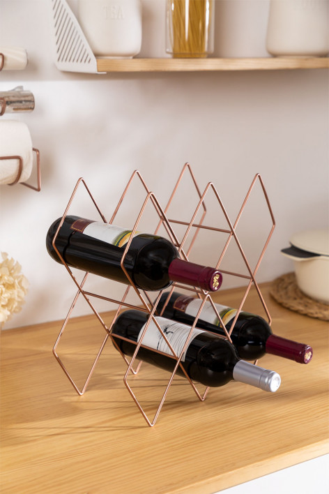 Foldable Bamboo Bottle Rack for 3 Bottles Pascal - SKLUM