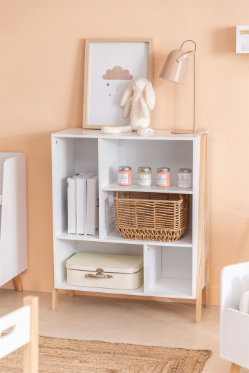 Slate Table Set with Storage and 2 Wooden Chairs Belfy Kids - SKLUM