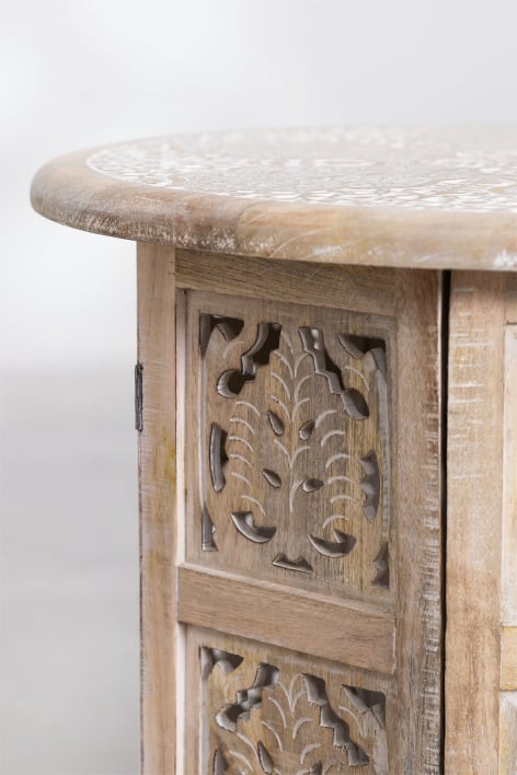 Round Mango Wood Side Table (Ø40 cm) Nanup - SKLUM