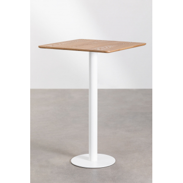 Square Ash Wood High Bar Table FRAPPE - SKLUM