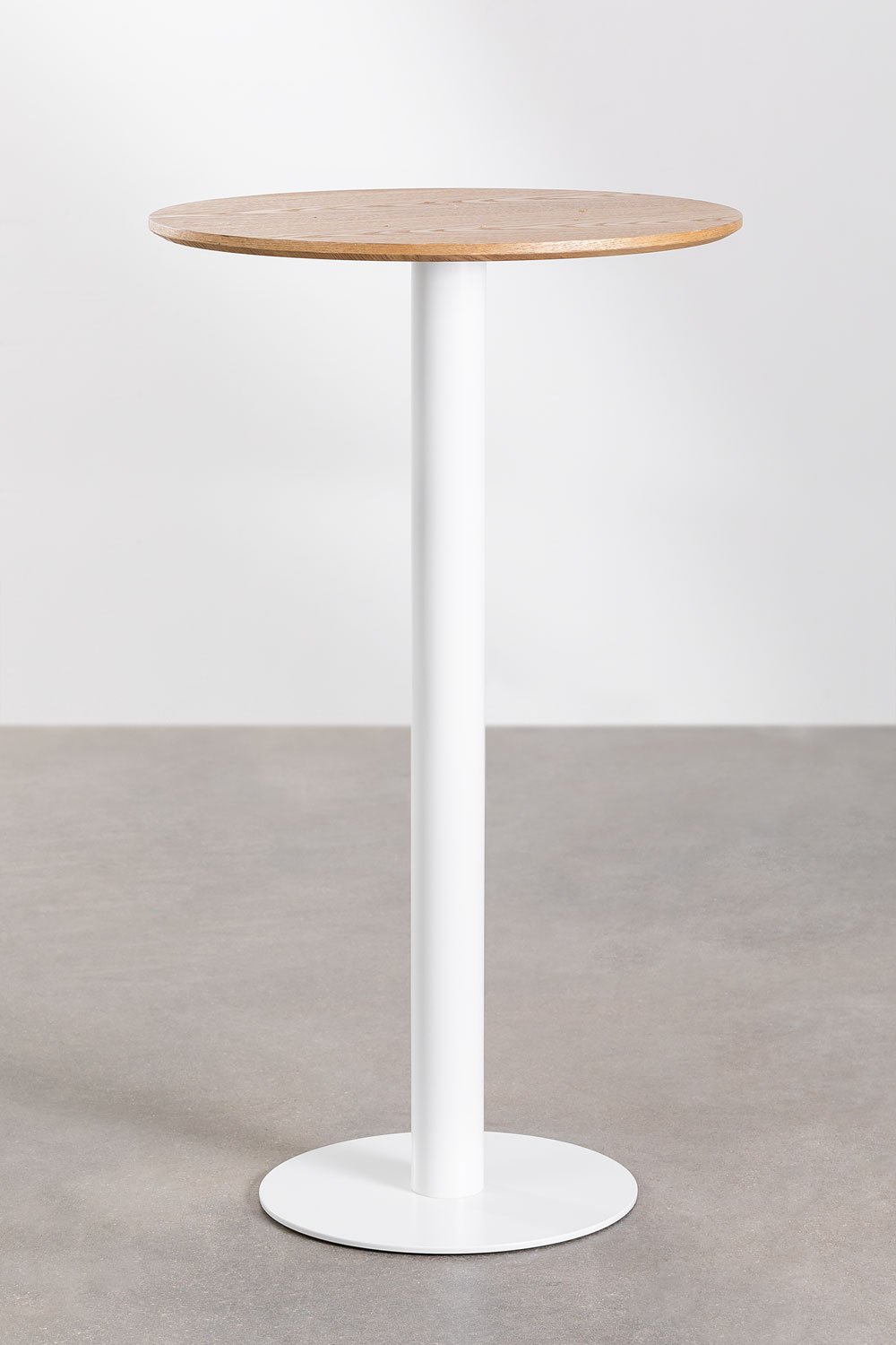 Round Ash Wood Bar Table FRAPPE - SKLUM