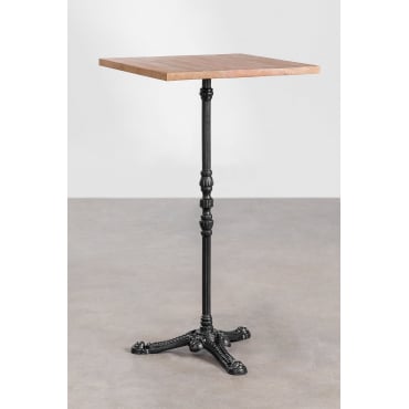 Square Acacia Wood High Bar Table Aztec - SKLUM