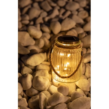 Solar glass jar with LED garland Pol - SKLUM