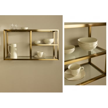 Amelia wall shelf ↔︎ 90 cm in glass and steel - SKLUM