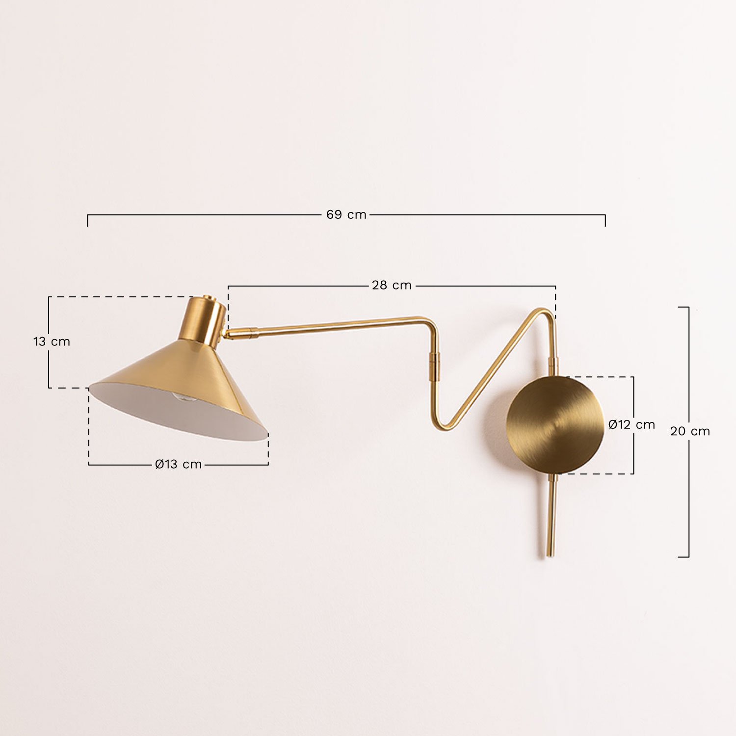 Lizz metallic wall light - SKLUM