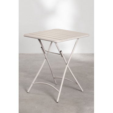 Janti 60x60 cm square folding kitchen table in steel - SKLUM