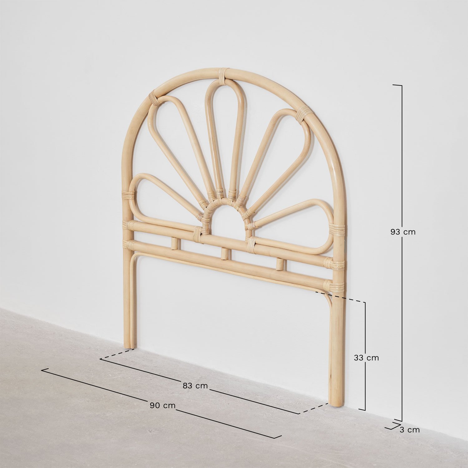 Headboard for 90 cm Rattan Bed Dahlia Design Kids