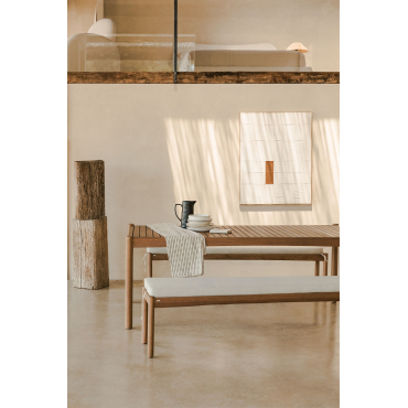 Rectangular dining table in eucalyptus wood (200x100 cm) Aderyn - SKLUM