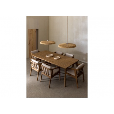 Kaela rectangular acacia wood dining table - SKLUM