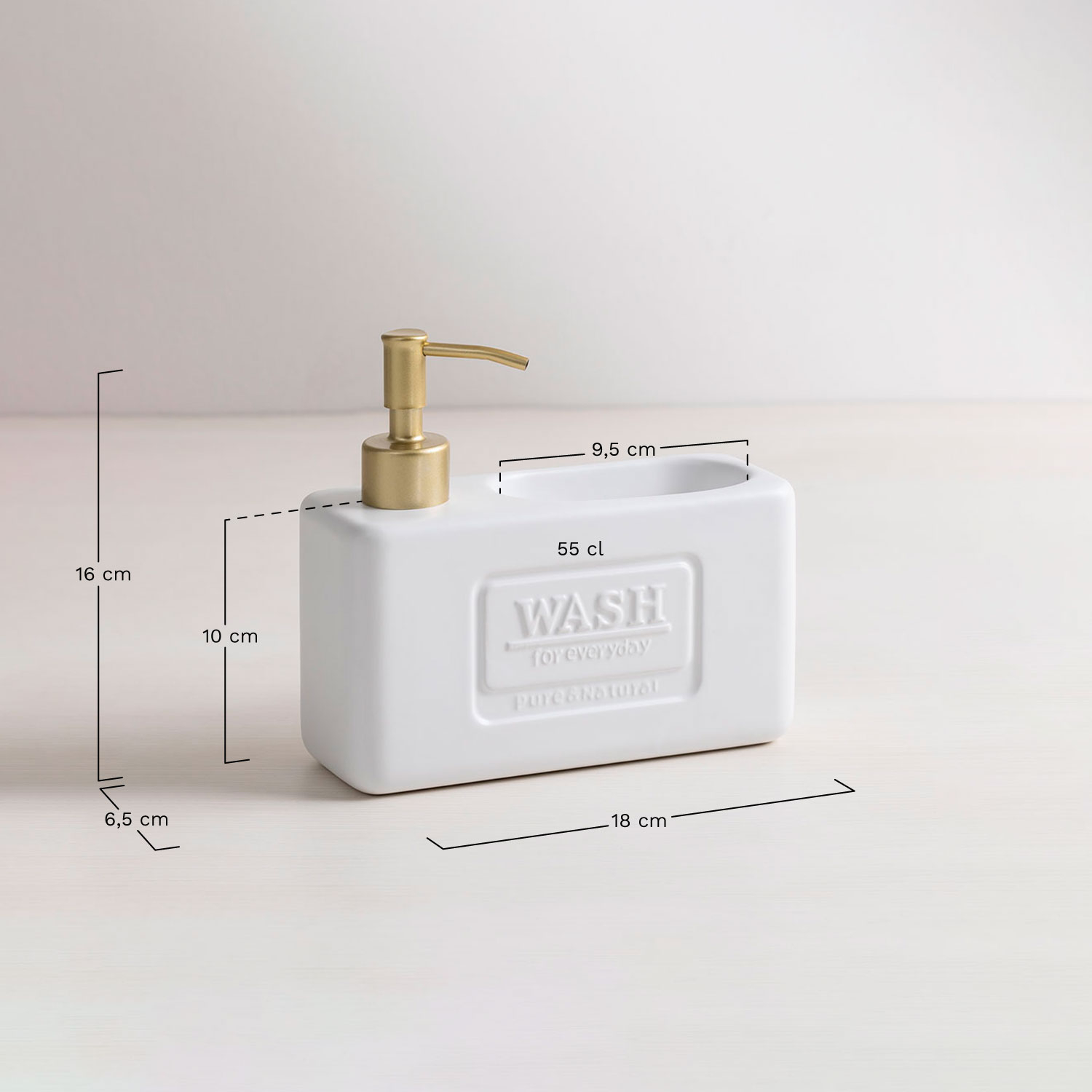 Yaddiel Gold Ceramic Kitchen Soap Dispenser