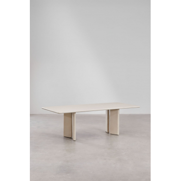 Rectangular dining table 240x100 cm in Chelsea cement - SKLUM